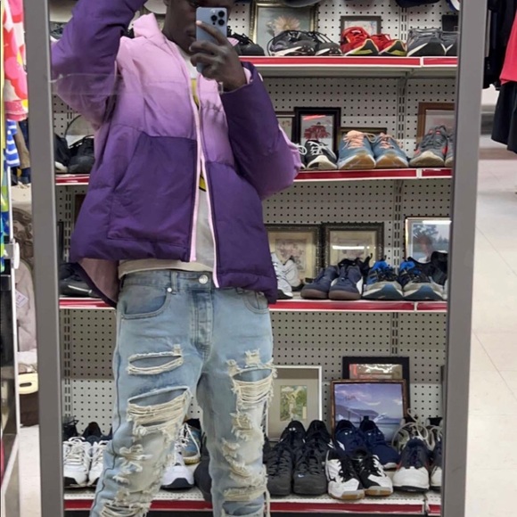 Jackets & Coats | Green Poffer Flame Jacket And Poffer Gradient Purple ...